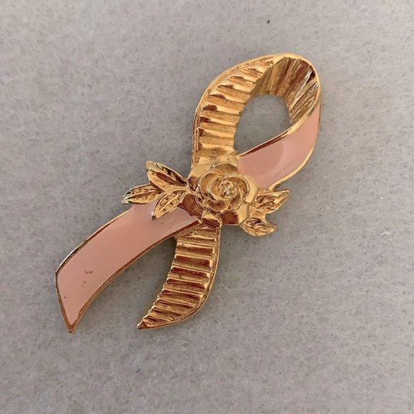 Avon | Jewelry | Avon Vintage Rose Breast Cancer Ribbon Pin | Poshmark